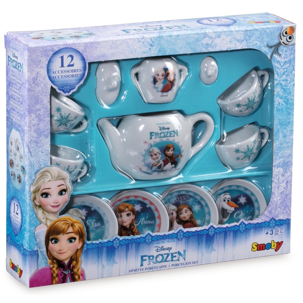 Set de Ceai pentru Copii, 12 piese, Tea Party, Ceramica, Frozen, Elsa ...