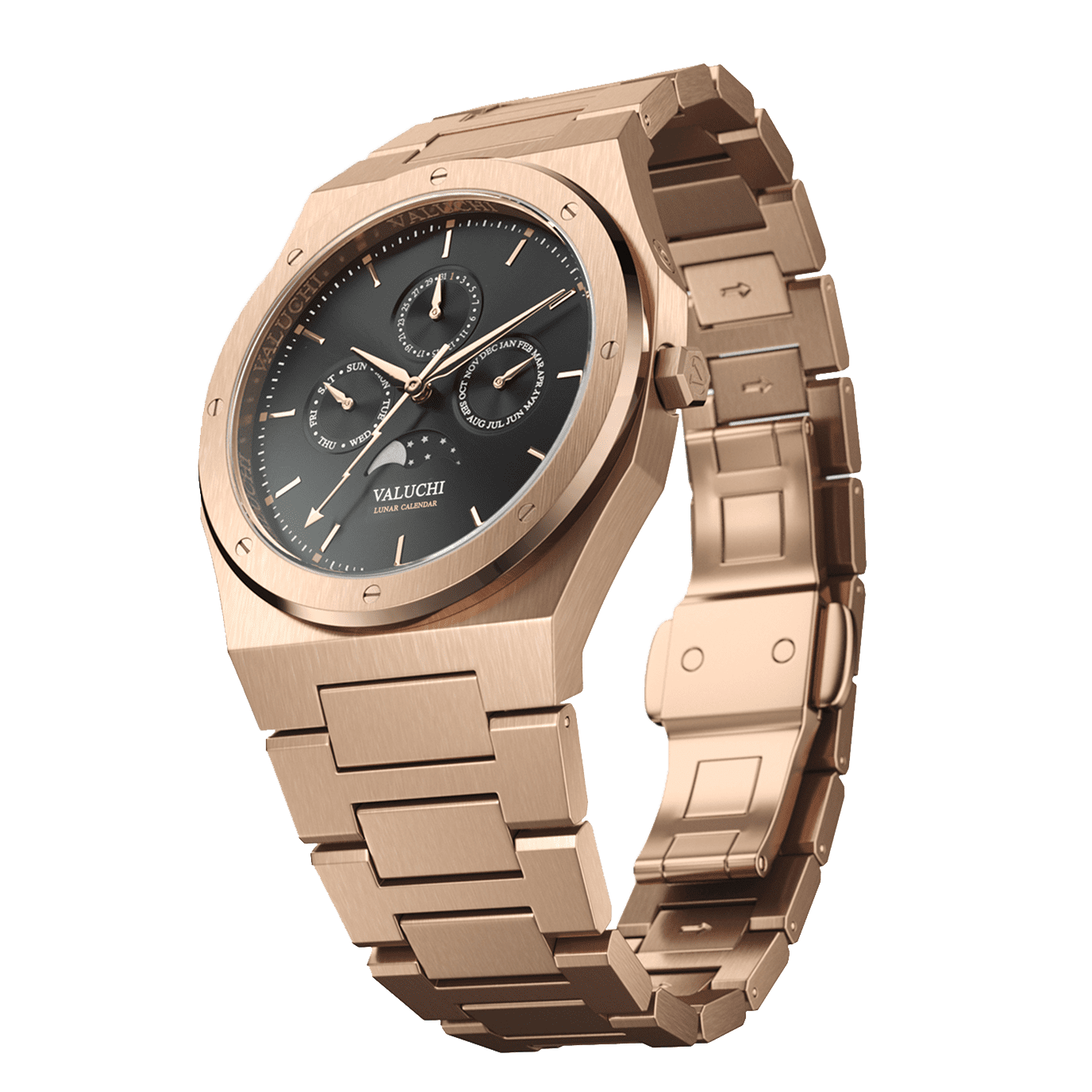 Ceas barbatesc, Valuchi, Lunar Calendar, Auriu - eMAG.ro