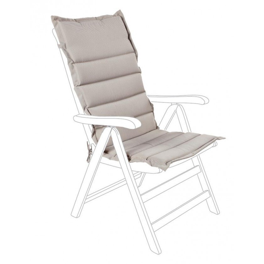 Set 2 perne scaune gradina textil bej 50 x 120 x 3 cm - eMAG.ro