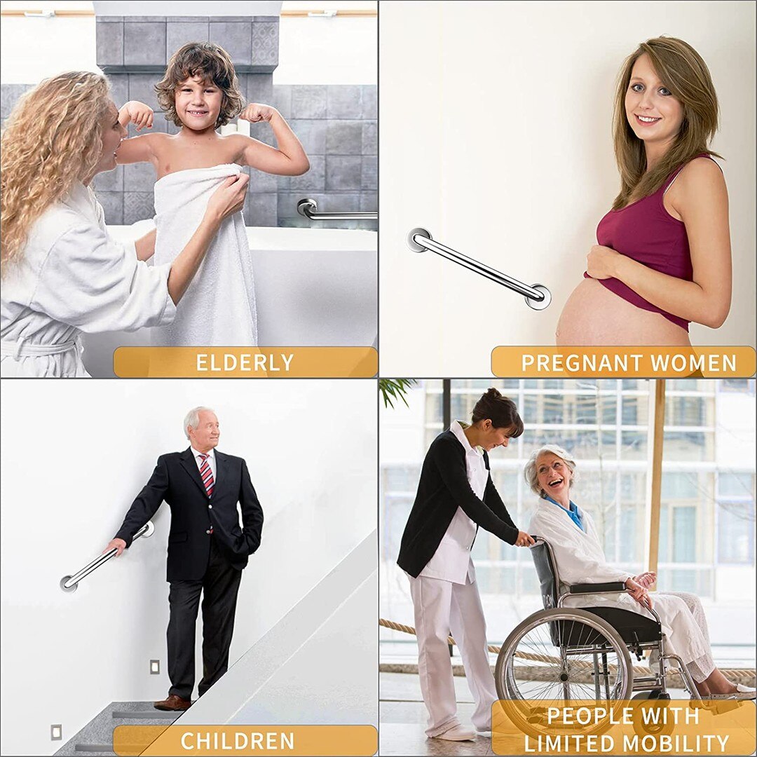Maner sustinere, baie, sprijin, siguranta, balustrada, inox, 30 cm ...