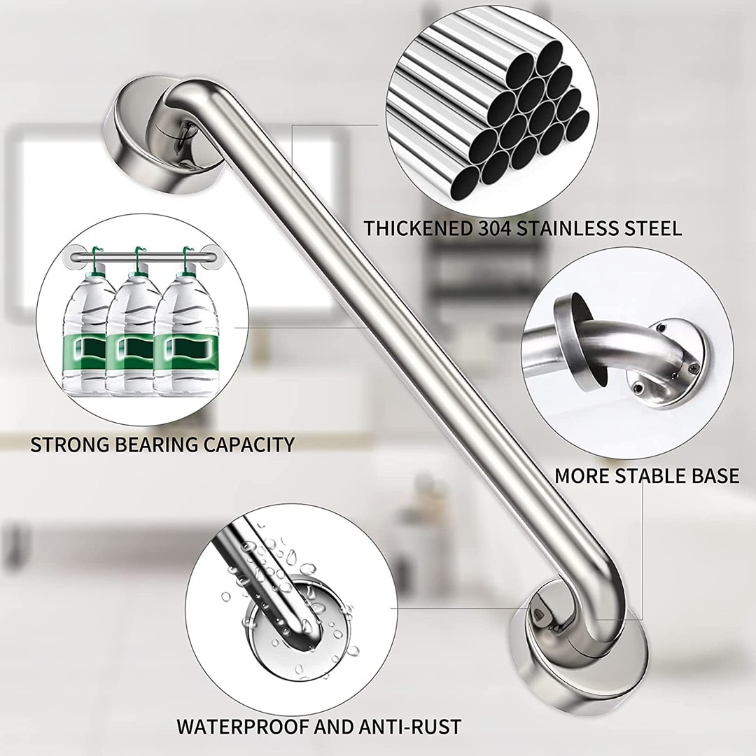 Maner sustinere, baie, sprijin, siguranta, balustrada, inox, 60 cm ...