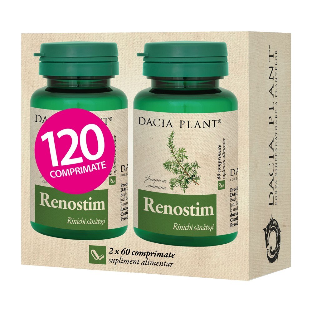 Set 2 x Renostim, 60 Comprimate 1+1 Cadou, Dacia Plant - eMAG.ro
