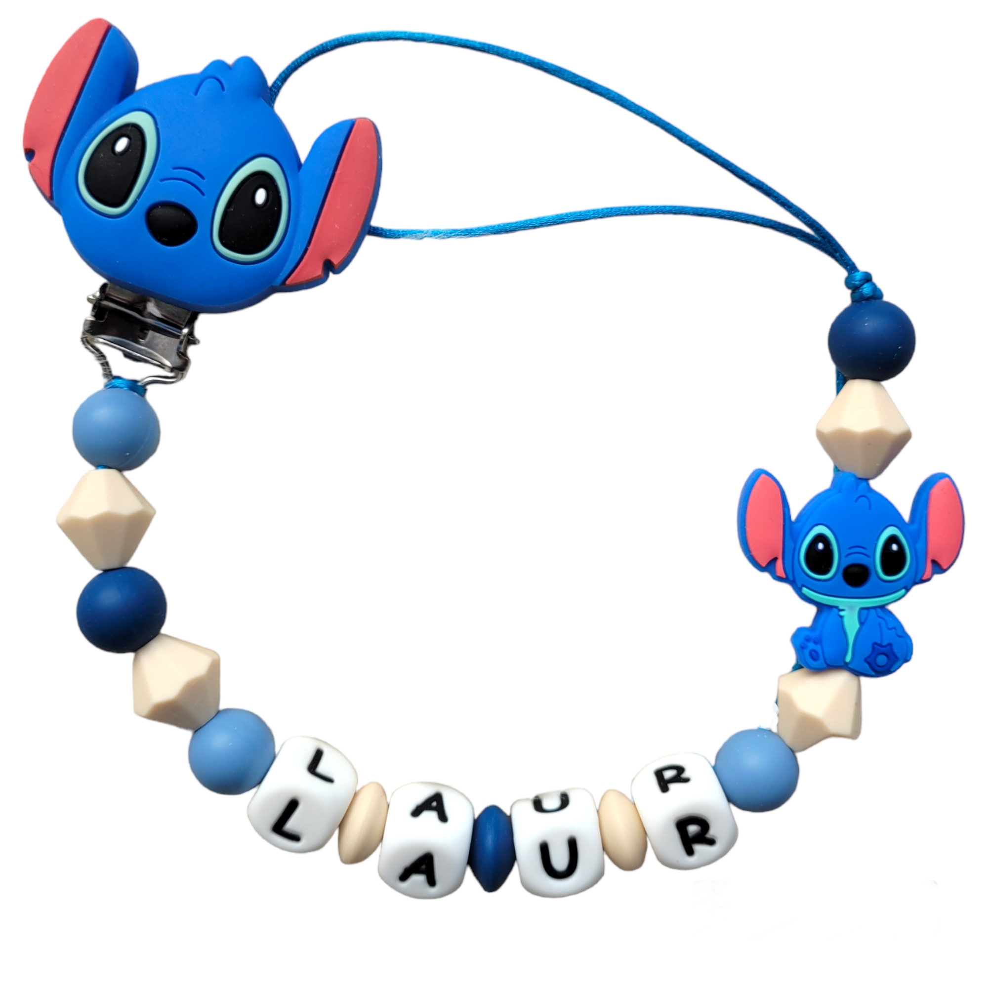 Lantisor pentru suzeta din silicon alimentar, Stitch - eMAG.ro