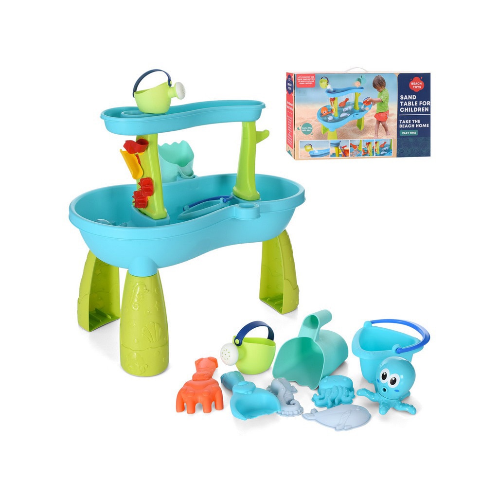 Masuta de joaca Rovo HG-1219 pentru apa si nisip, accesorii incluse ...