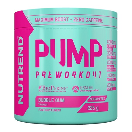Pre Workout Nutrend PUMP, 225g, Bubble gum - eMAG.ro