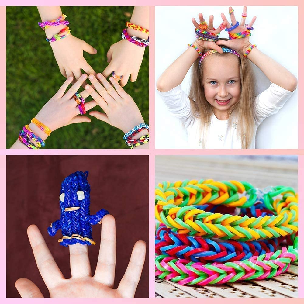 Kit de fabricare a bratarilor DIY, Walalla, Plastic, 1500 buc, Multicolor - eMAG.ro