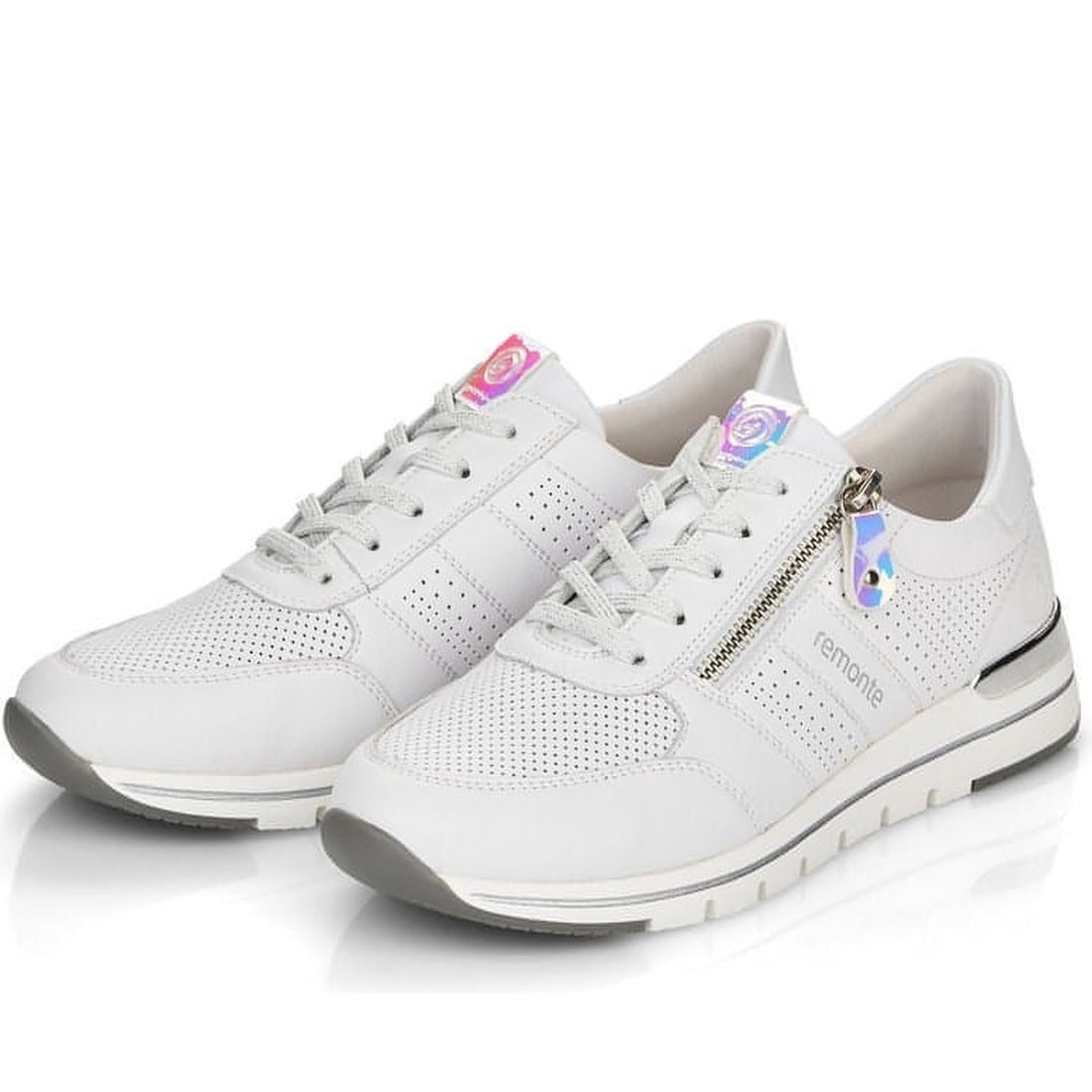 Pantofi sport dama, Remonte, Piele, Alb, 42 EU - eMAG.ro