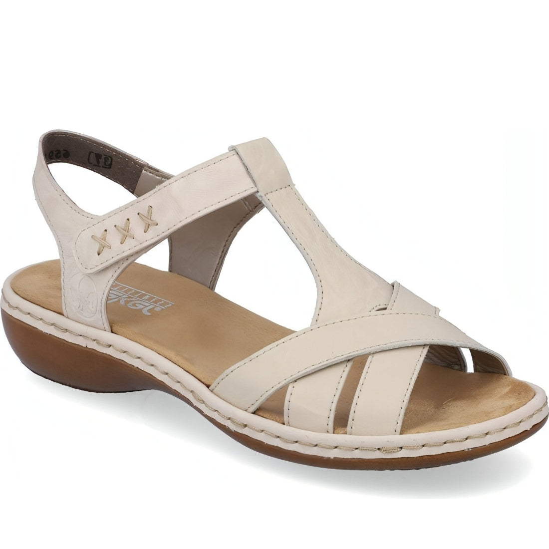 Sandale dama Rieker, Piele, Bej, 37 - eMAG.ro