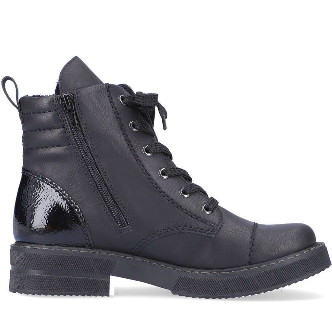 Ghete dama, Rieker, Piele ecologica, Negru - eMAG.ro