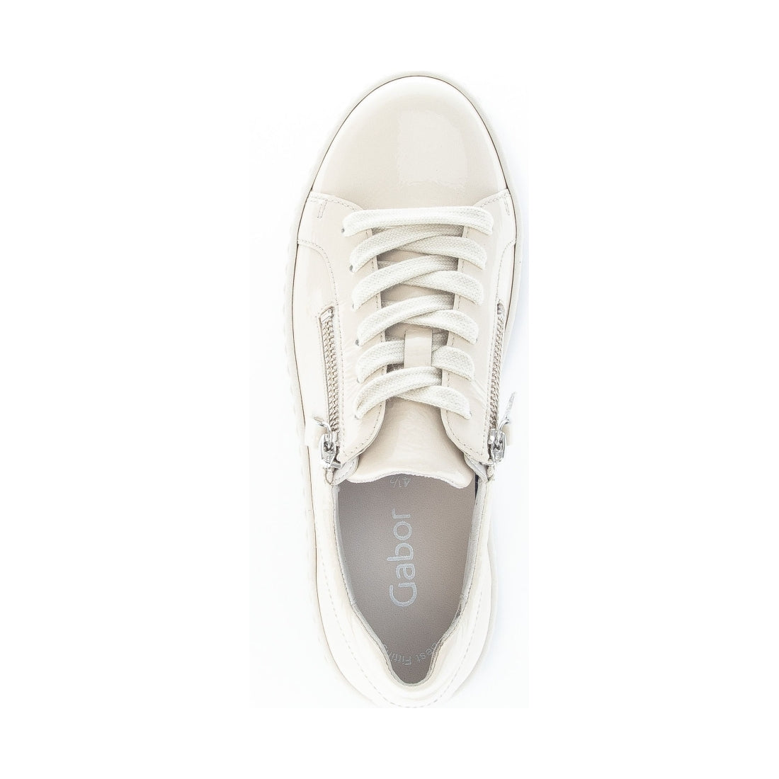 Pantof sport dama, Gabor, piele lacuita, bej, 38,5 - eMAG.ro