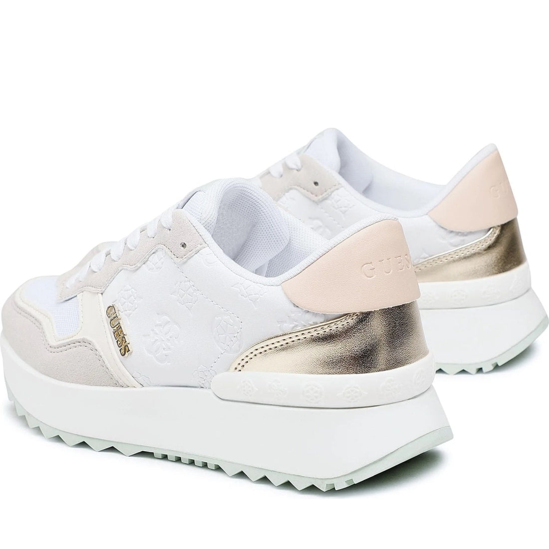 Pantofi sport dama, Guess, Textil, Alb, 39 - eMAG.ro