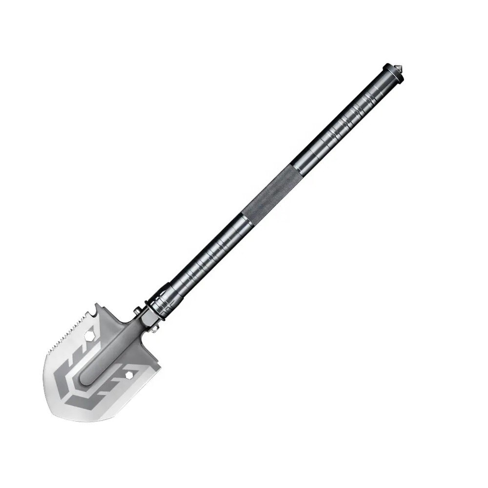 Lopata militara multifunctionala 66 cm, demontabila, husa inclusa, Gri ...