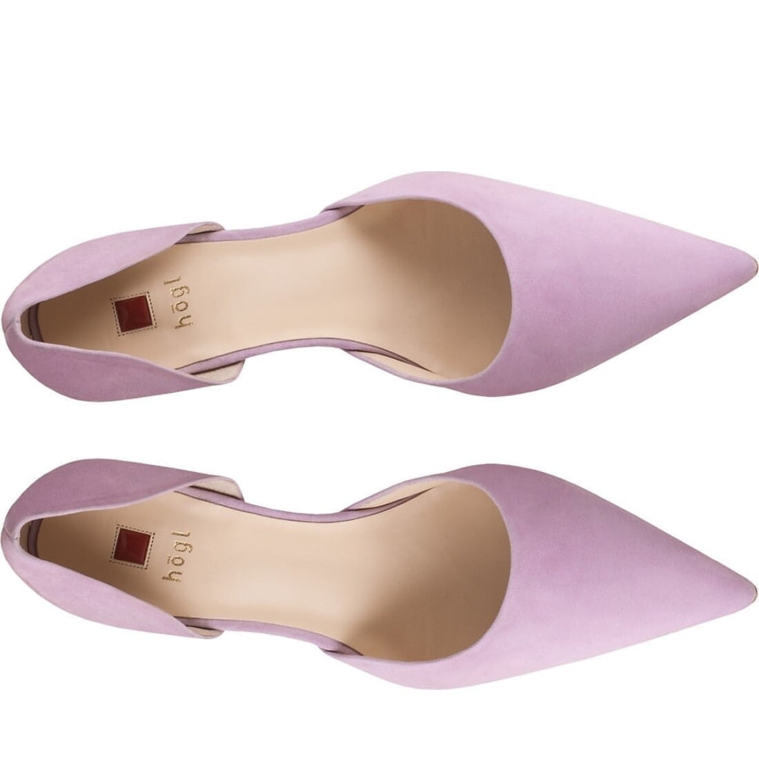 Pantofi cu toc dama, Hogl, Piele intorsa, Violet - eMAG.ro