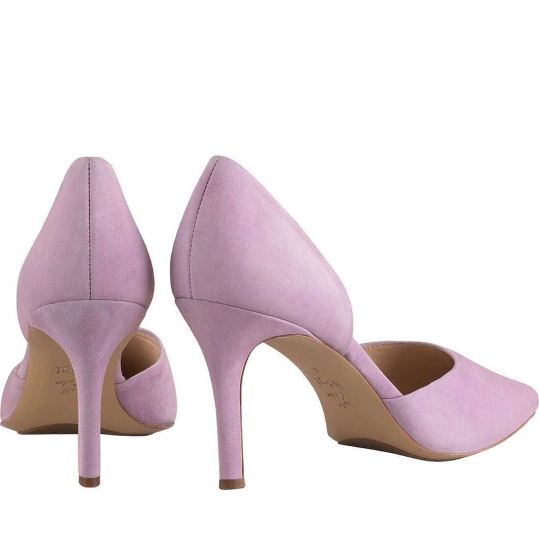 Pantofi cu toc dama, Hogl, Piele intorsa, Violet - eMAG.ro