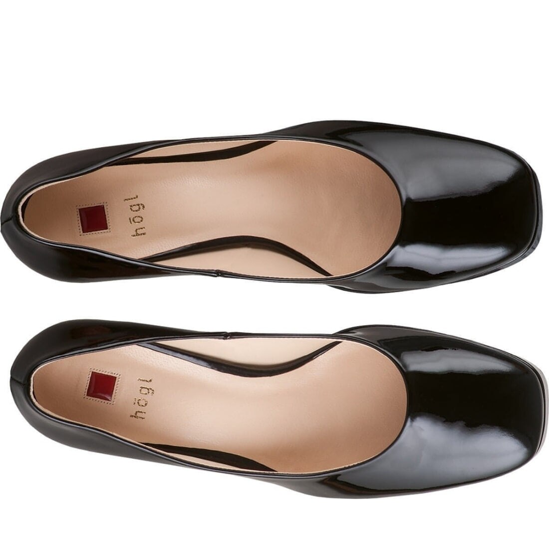 Pantofi dama Gianna, cu toc inalt si platforma, Hogl, Piele Lacuita ...