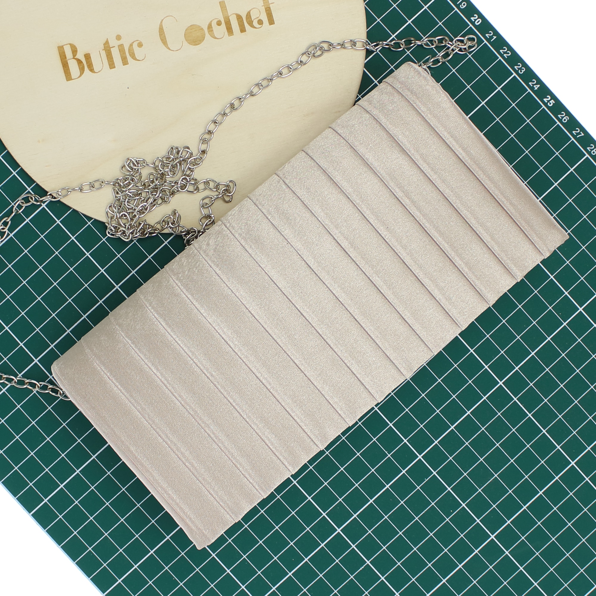 Geanta plic, de dama, material sintetic, ButicCochet, 20x10x5 cm, model ...