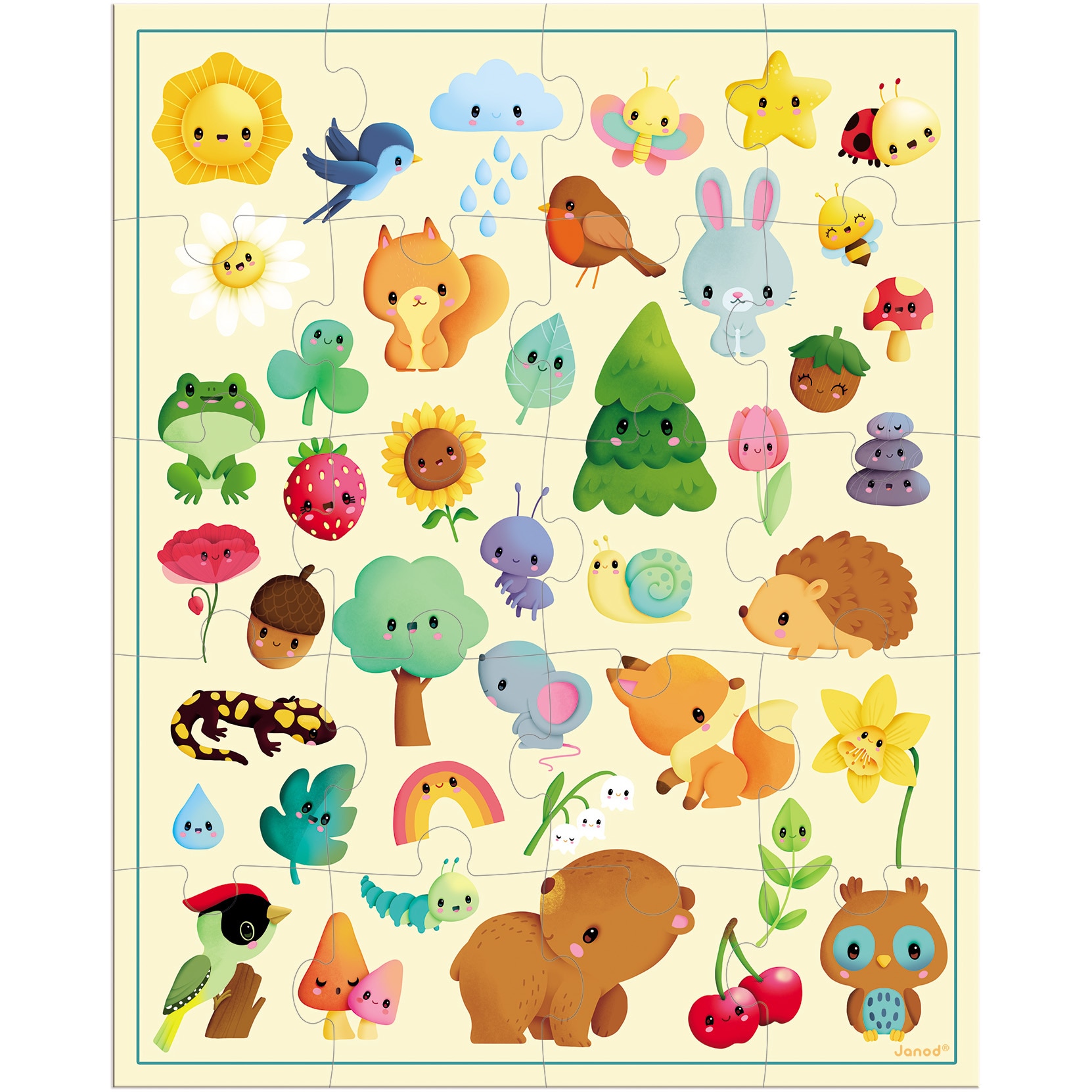 Puzzle Janod - Imagini din natura, 20 piese - eMAG.ro