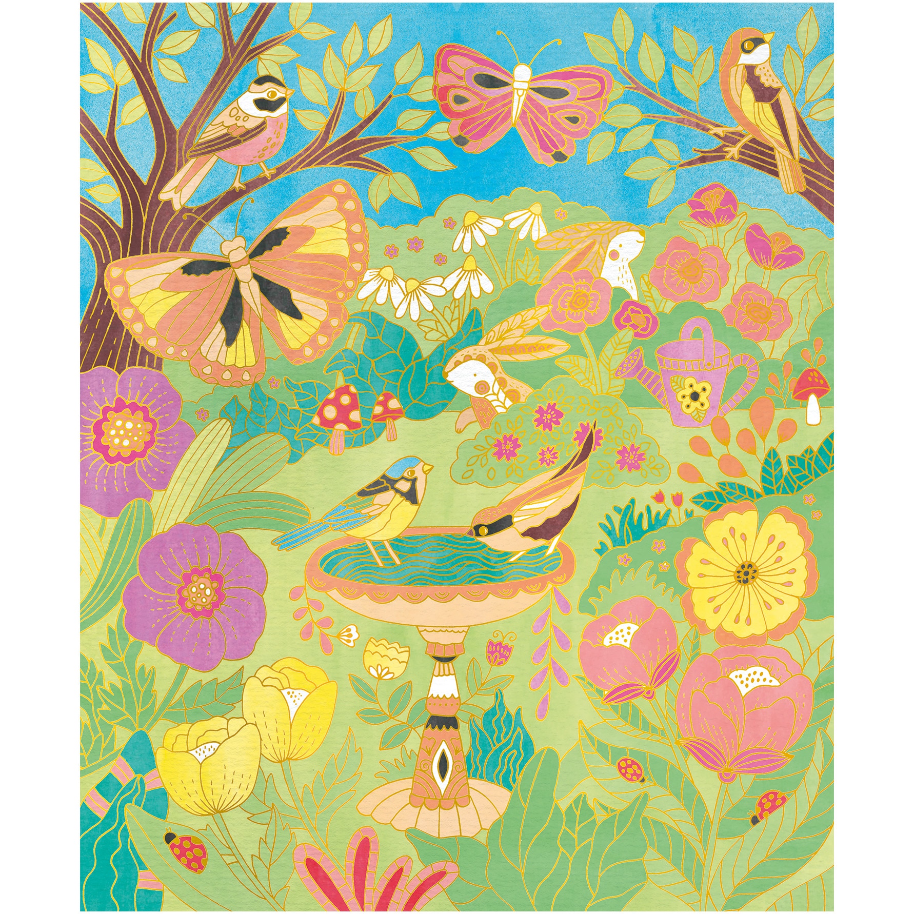 Set pictura cu acuarela Janod - Gradina, 4 imagini - eMAG.ro