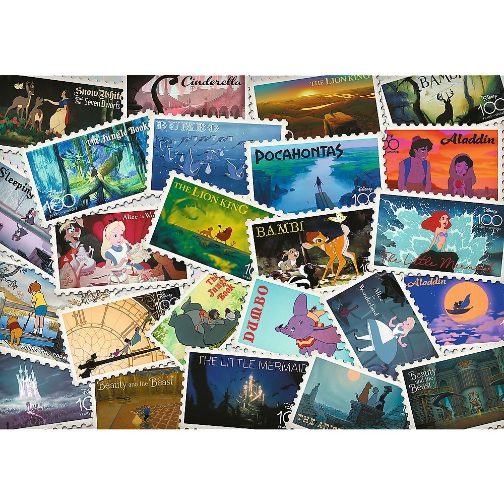 Puzzle Trefl -Disney 100, Timbrele Disney,, 1000 piese - eMAG.ro