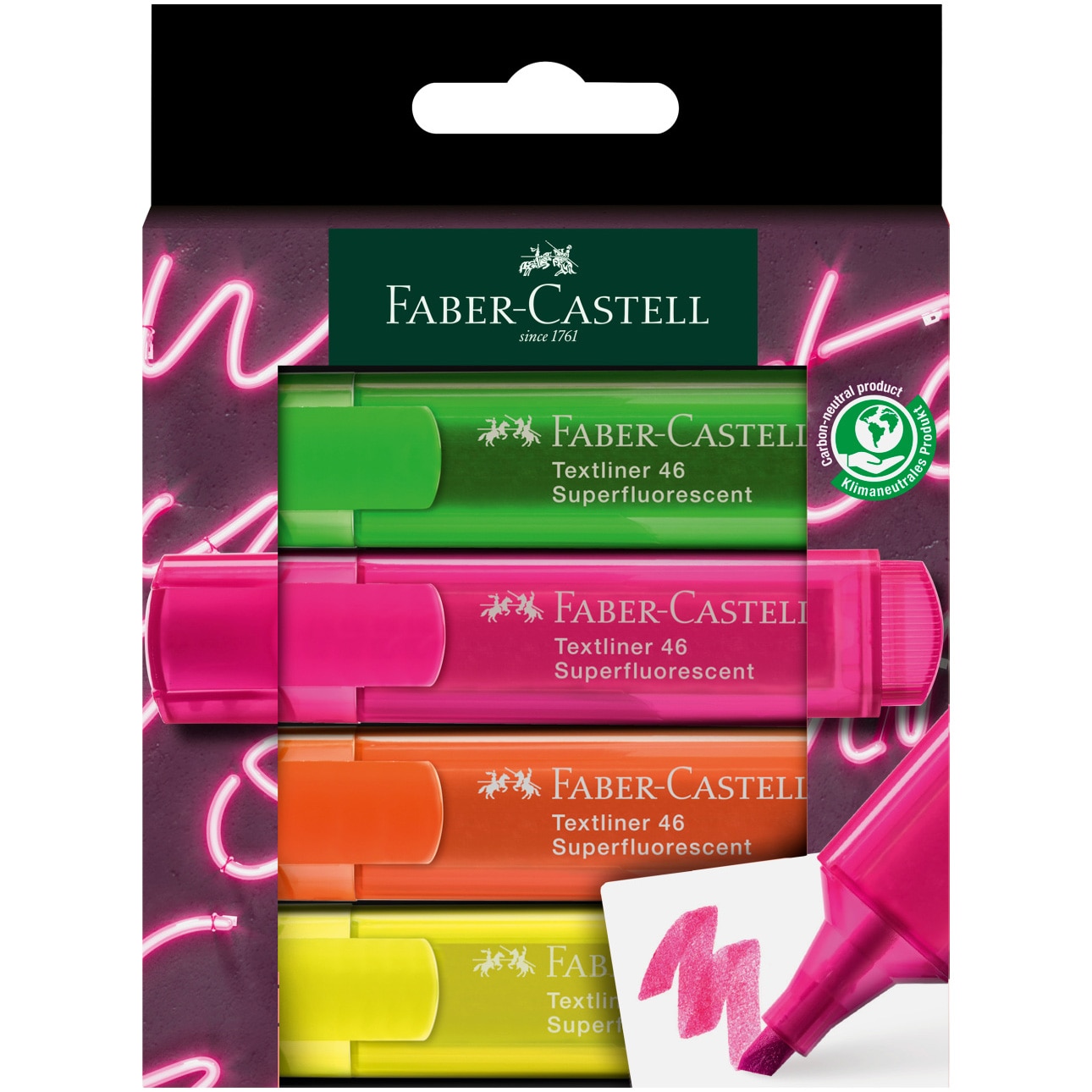 Textmarker Faber-Castell Gen Z Superfulorescent, cutie carton, 4 buc ...