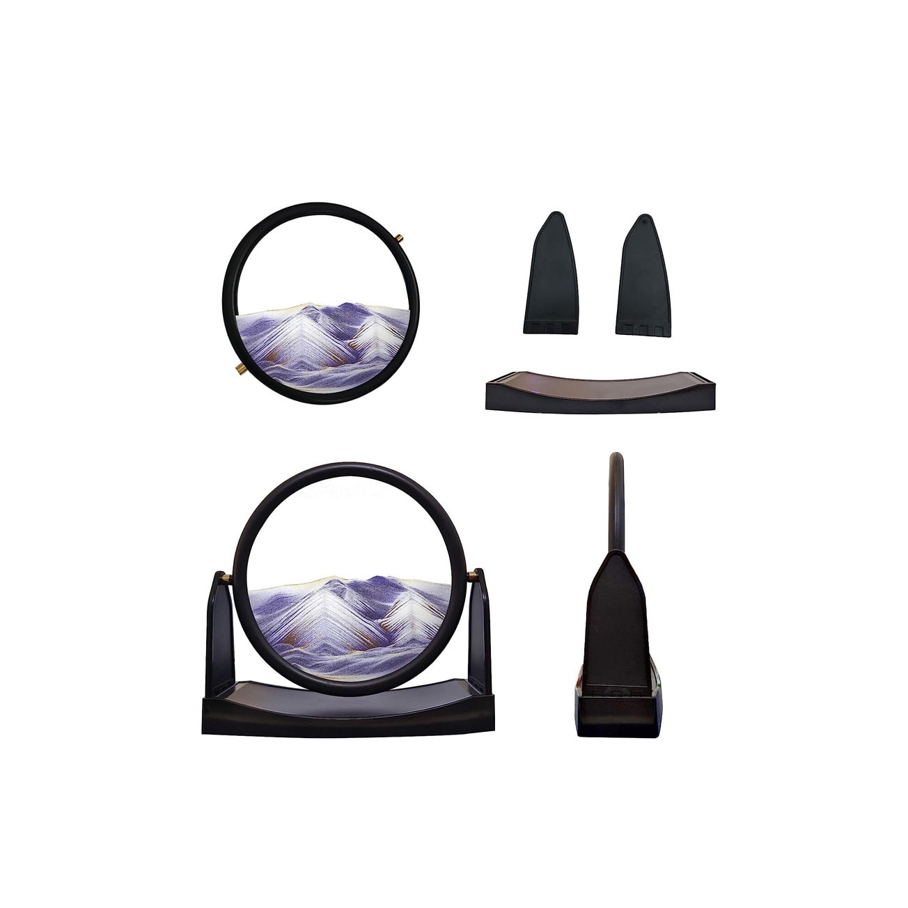 Obiect decorativ pentru birou ShowSand, tip tablou cu nisip miscator ...