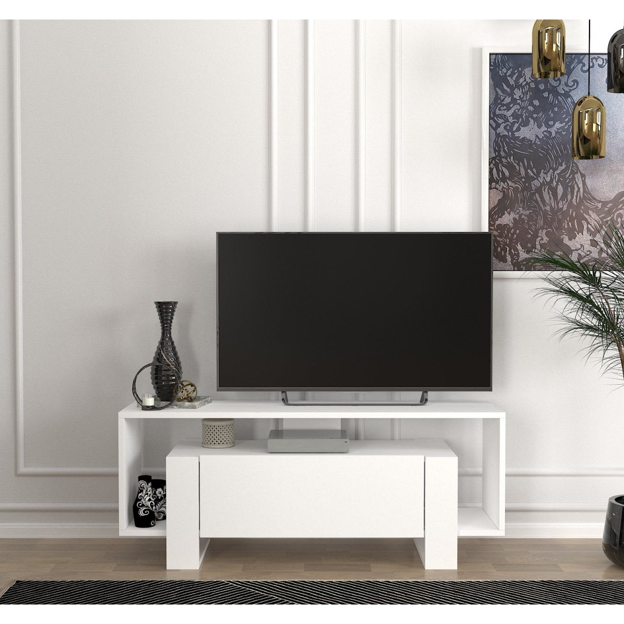 Comoda TV pentru Living UnicUtil®, 120 x 30 x 49 cm, Cu Blat pentru ...