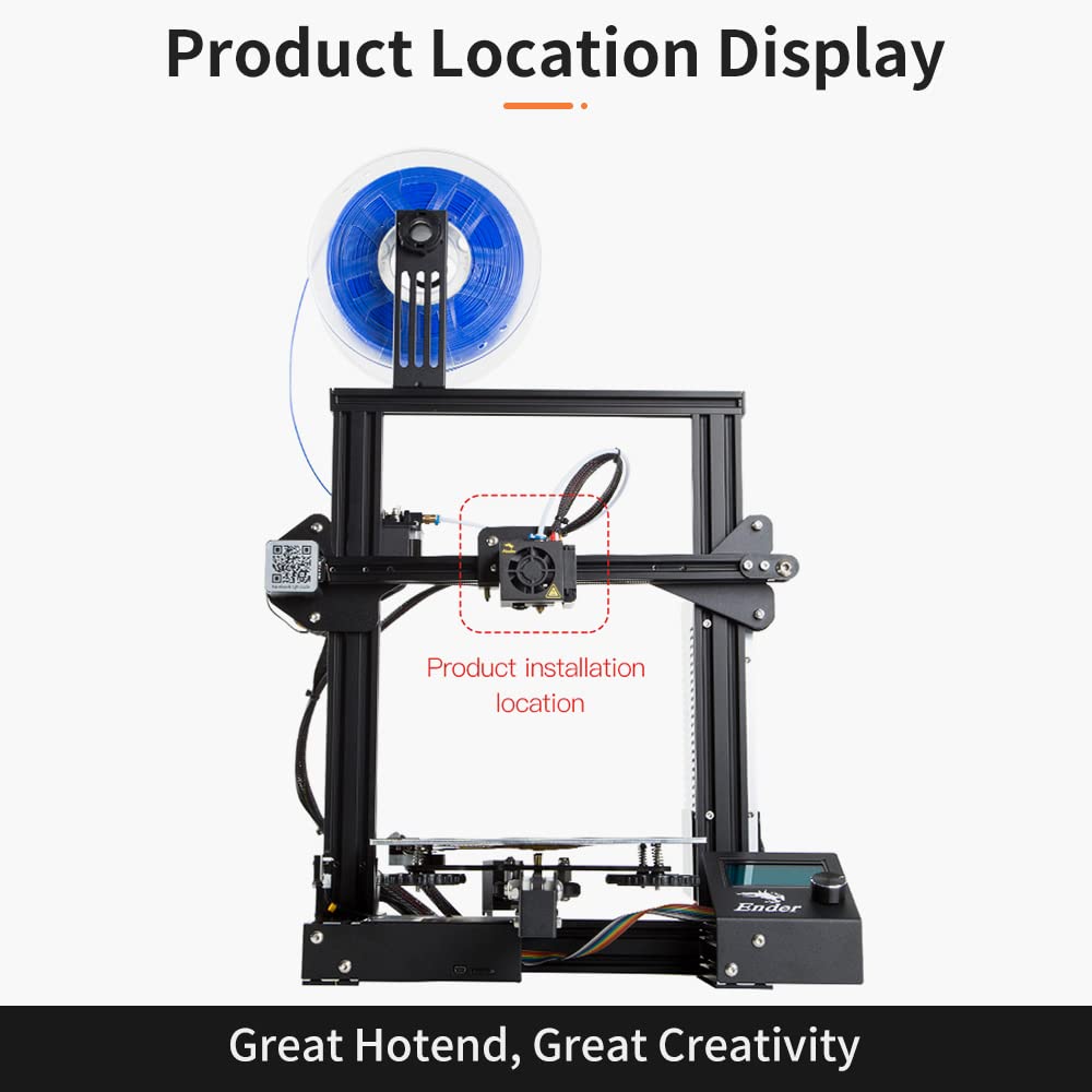 Пълен комплект Hotend с двоен вентилатор, Печатаща глава, тефлонова тръба, конектори, винтове ...