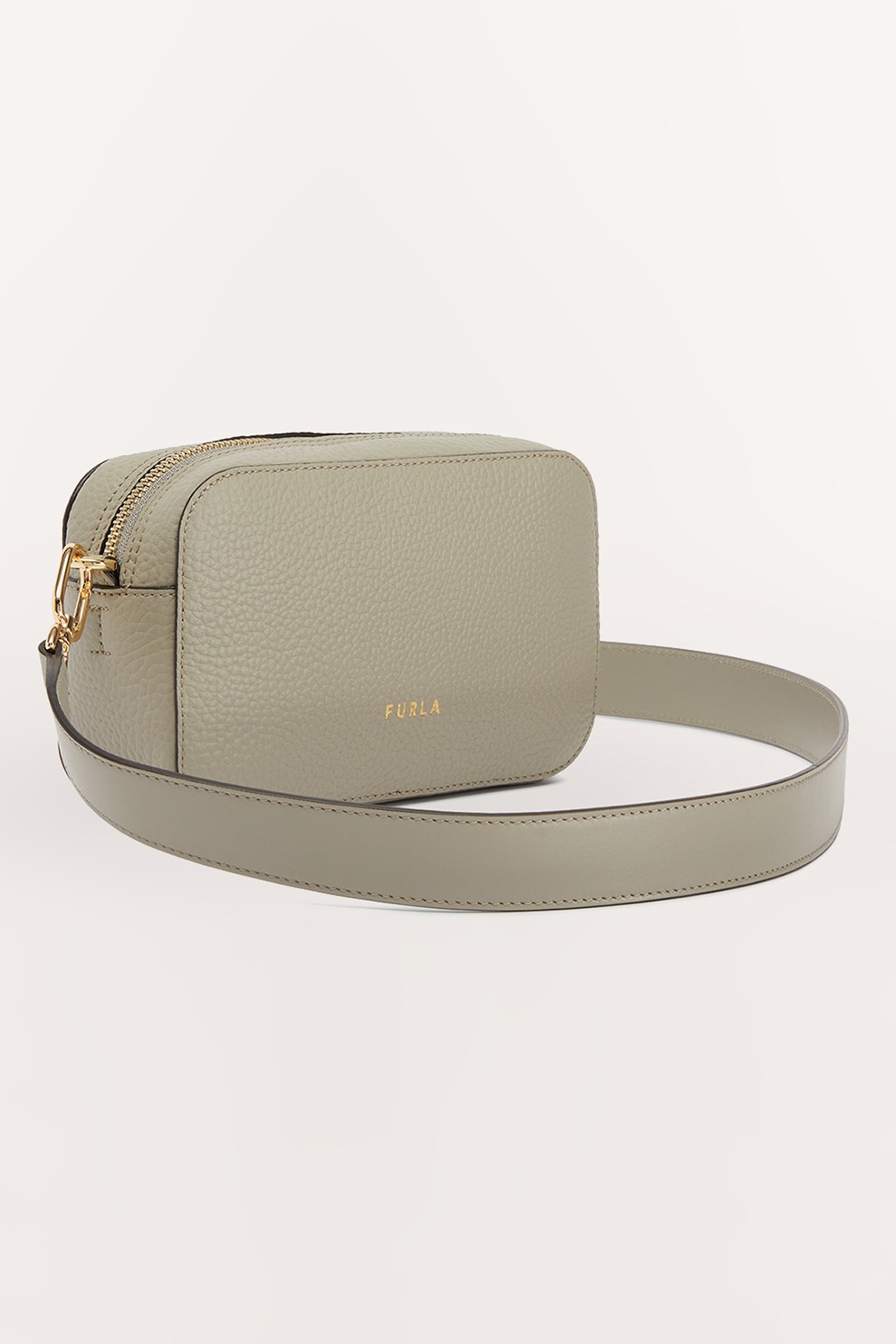 Furla, Geanta crossbody mica de piele Primula, Maro taupe deschis - eMAG.ro