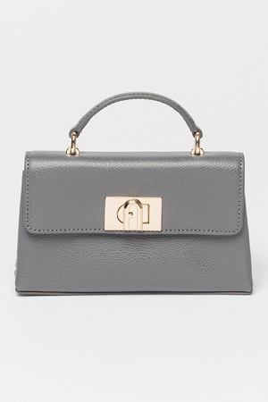 Furla, Geanta crossbody mica din piele 1927, Gri carbune - eMAG.ro