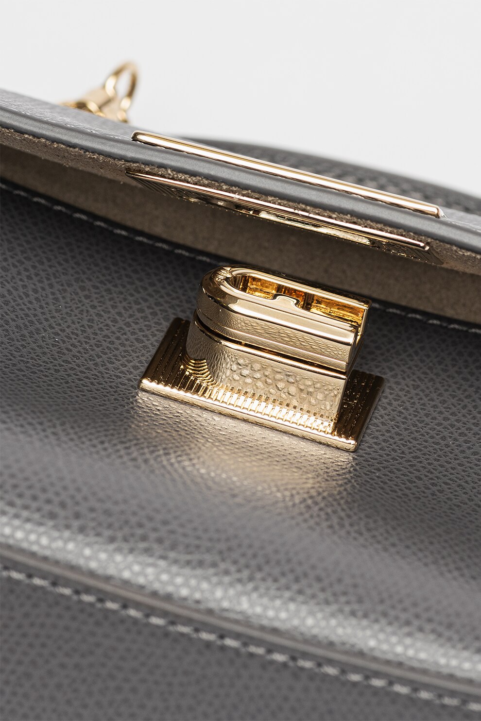 Furla, Geanta crossbody mica din piele 1927, Gri carbune - eMAG.ro