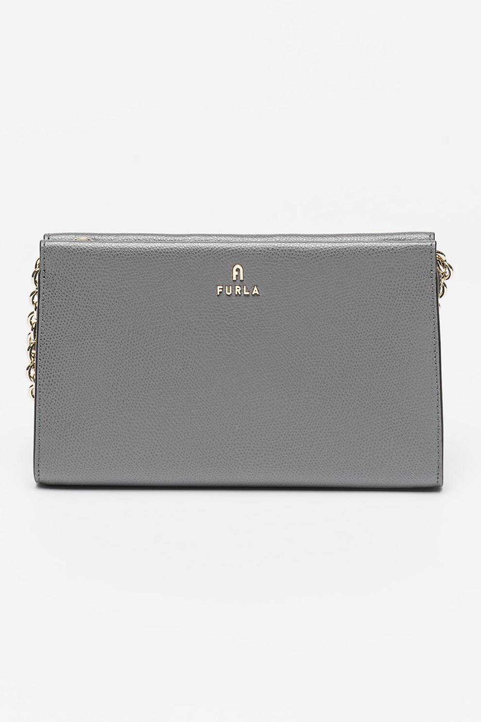 Furla, Geanta crossbody mica din piele Camelia, Gri carbune - eMAG.ro