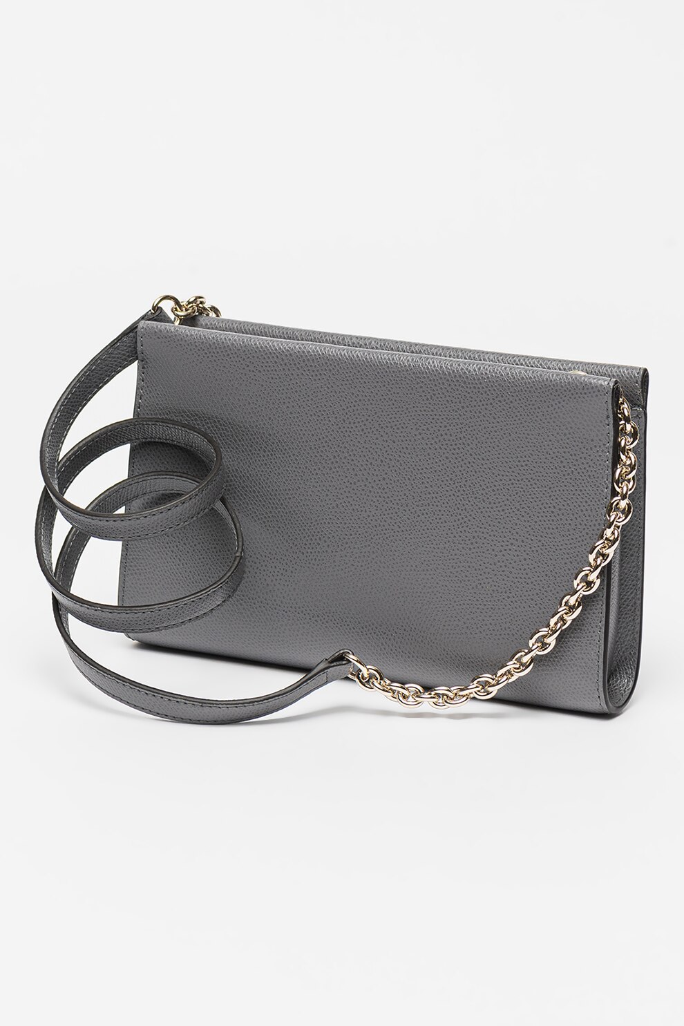 Furla, Geanta crossbody mica din piele Camelia, Gri carbune - eMAG.ro