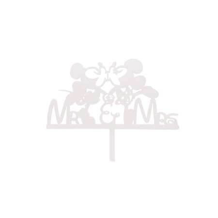 Decoratiune topper tort, "Mr&Mrs, Mickey and Minnie", model Disney, 16 ...