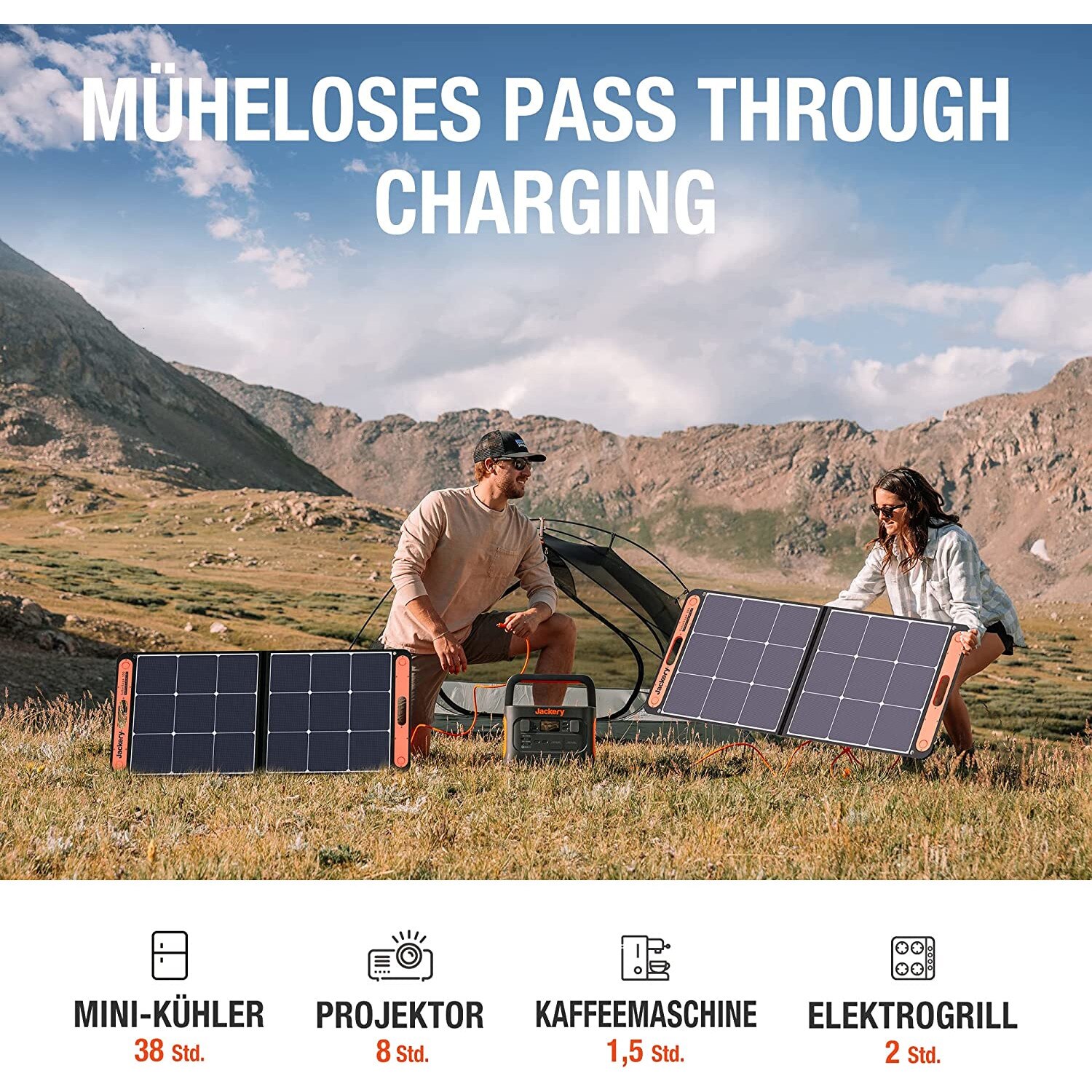 Generator solar portabil/2 Panouri solare, Jackery, 1002Wh/200W ...