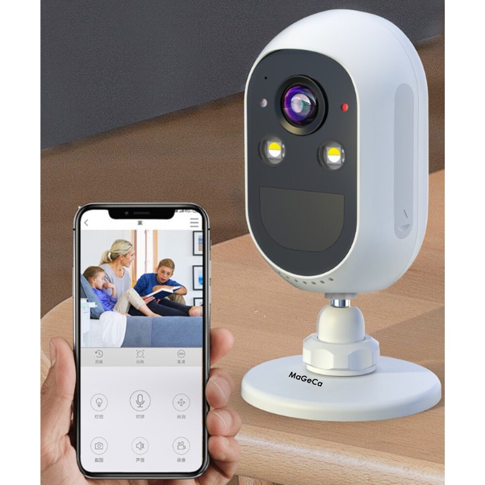 Camera de supraveghere WIFI MaGeCa®, rezolutie HD 4MP, cu baterie ...