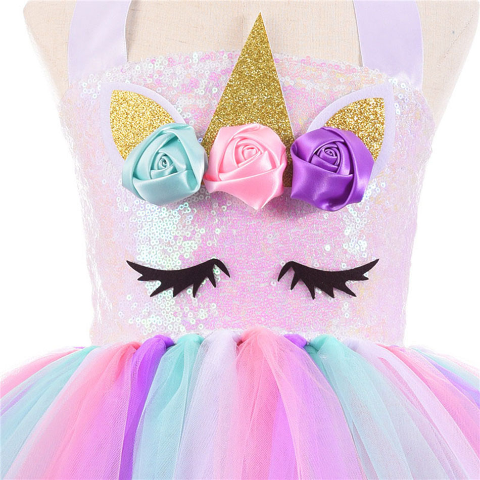 Costum rochie Unicorn cu cordeluta pentru fete, potrivit pentru ...