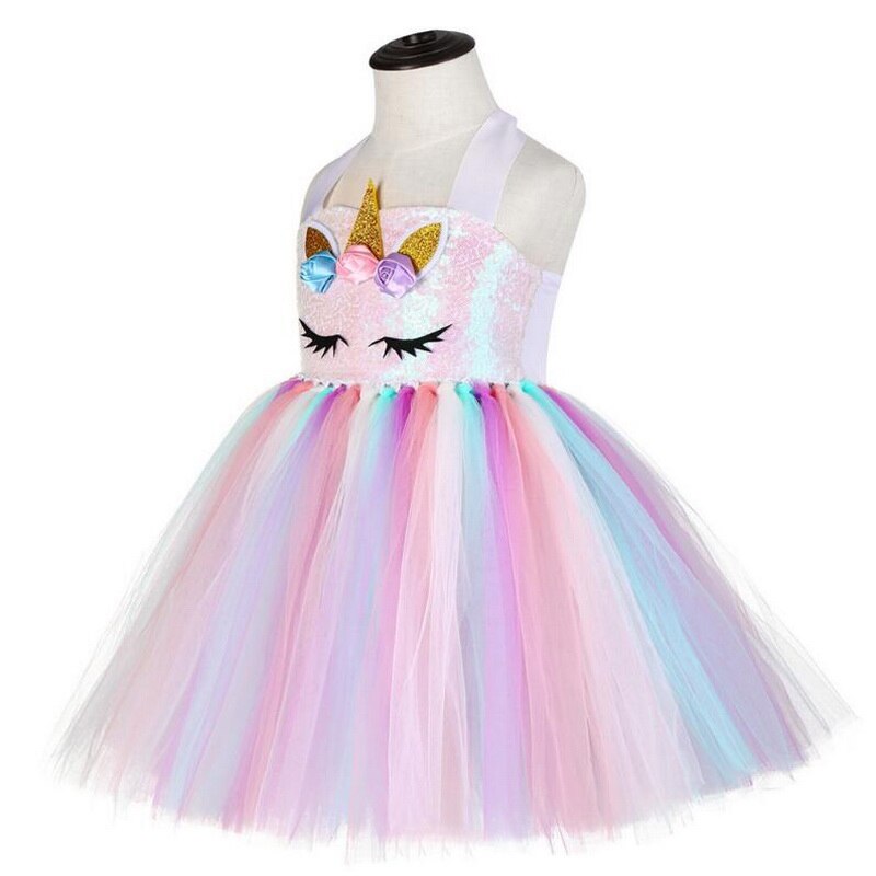 Costum rochie Unicorn cu cordeluta pentru fete, potrivit pentru ...