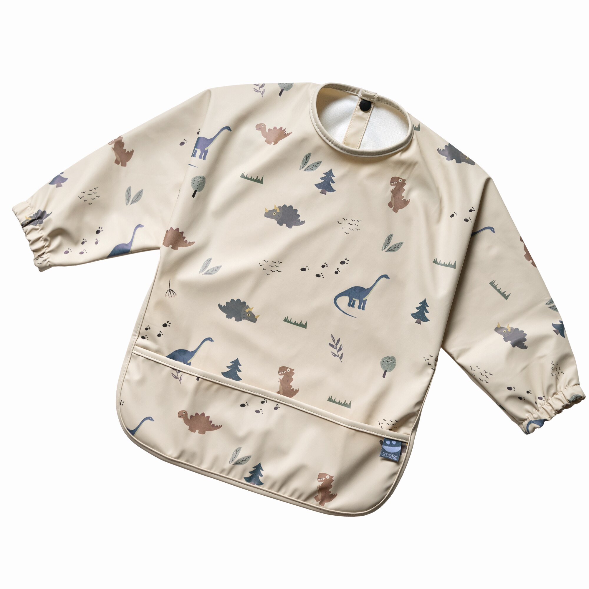 Baveta impermeabila cu maneci lungi, Smekc, 6-24 luni, dino - eMAG.ro