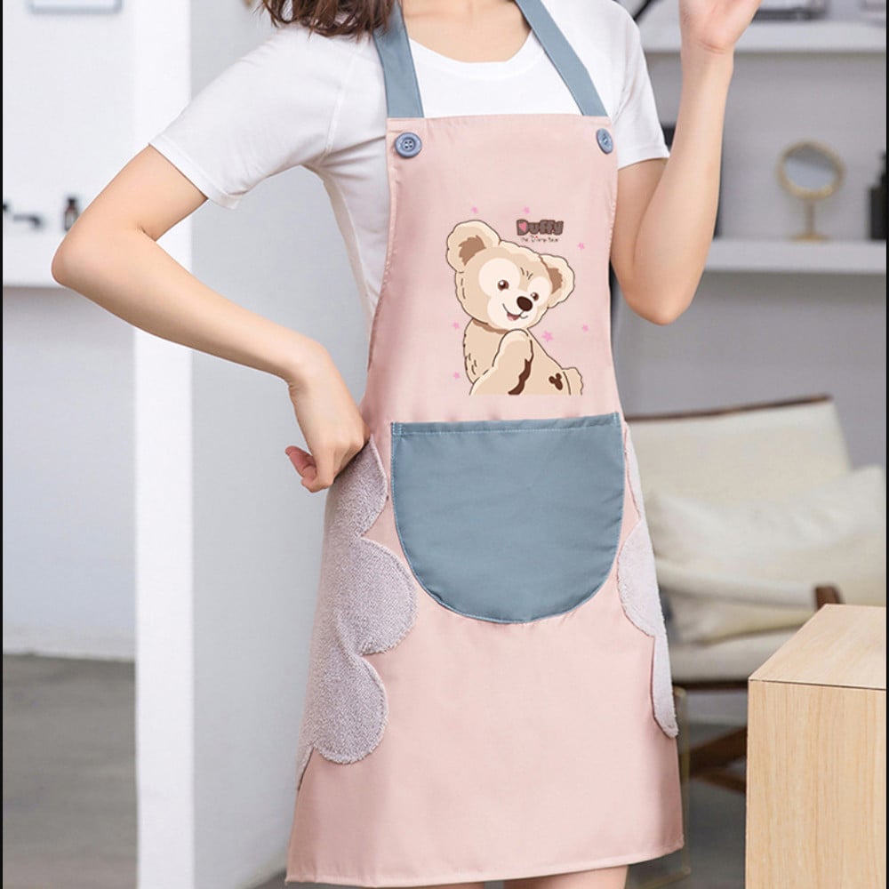 Sort de bucatarie Pufo Little Bear pentru gatit, marime universala, roz ...