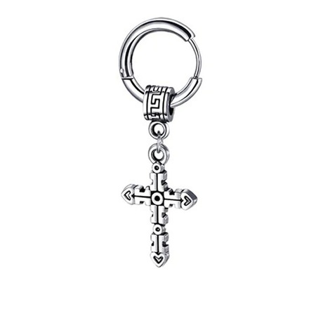 Cercel Cruce 5395 inox, Sic Moda, Argintiu - eMAG.ro