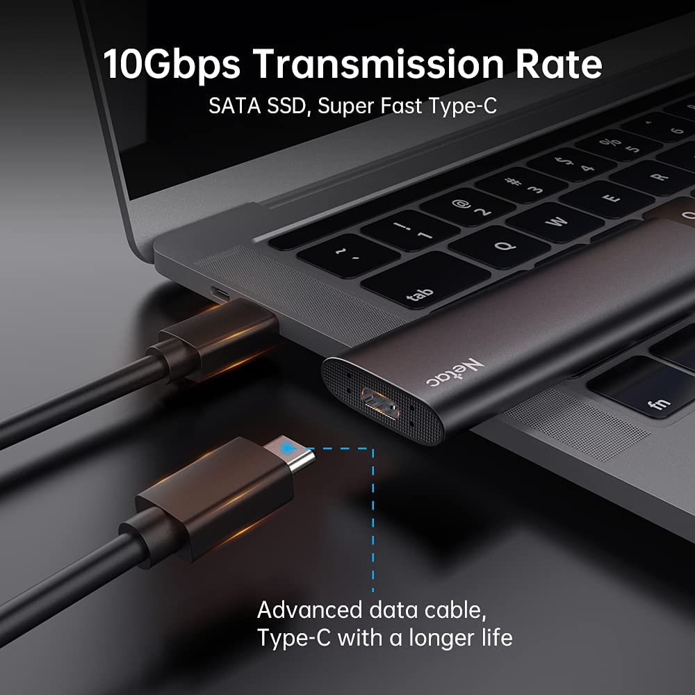 Solid State Drive (SSD) Netac Portabil, Z Slim, 1TB, 550MB/s, USB-C ...