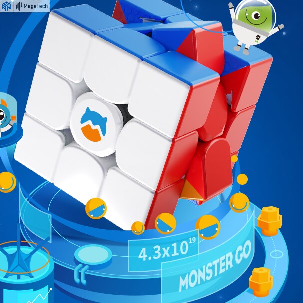 Cub Rubik Gan Monster Go, MG3 Standard 3×3, Stickerless - eMAG.ro
