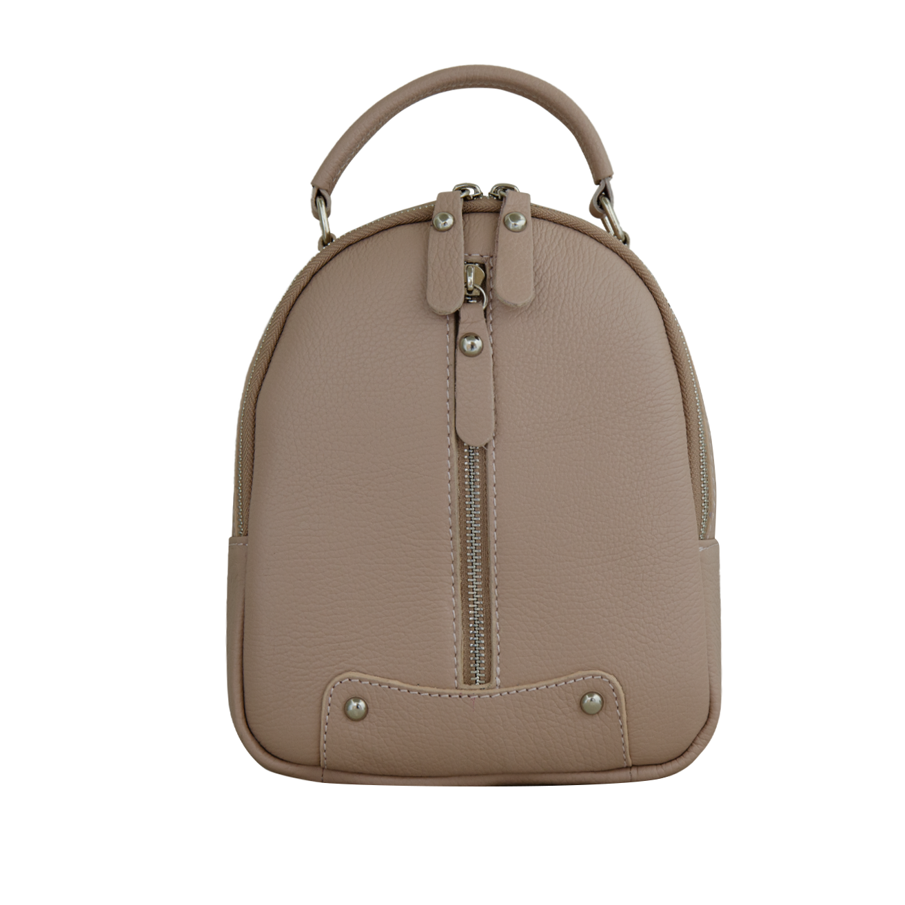 Rucsac de dama din piele naturala Eva Bags, Suri roz pudrat,19x14x10 ...