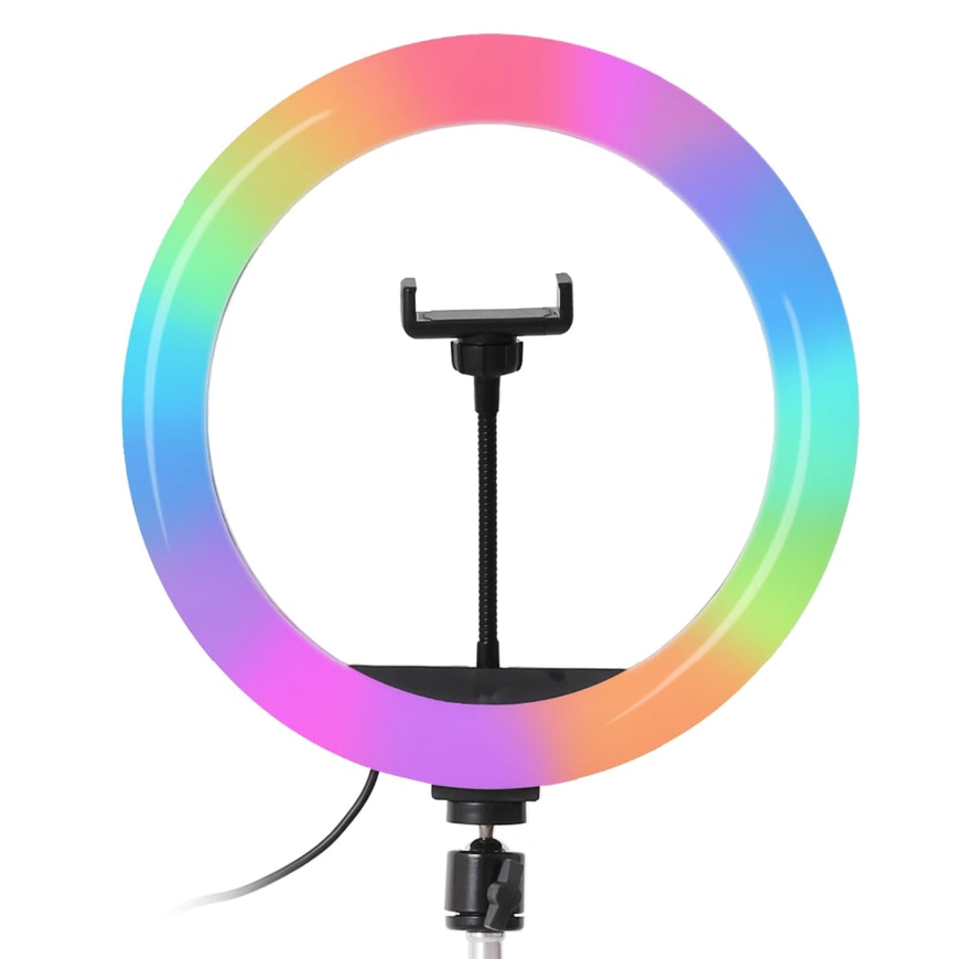 Lampa Circulara Profesionala LED Ring Light RGB 33cm Q-MG33 - eMAG.ro