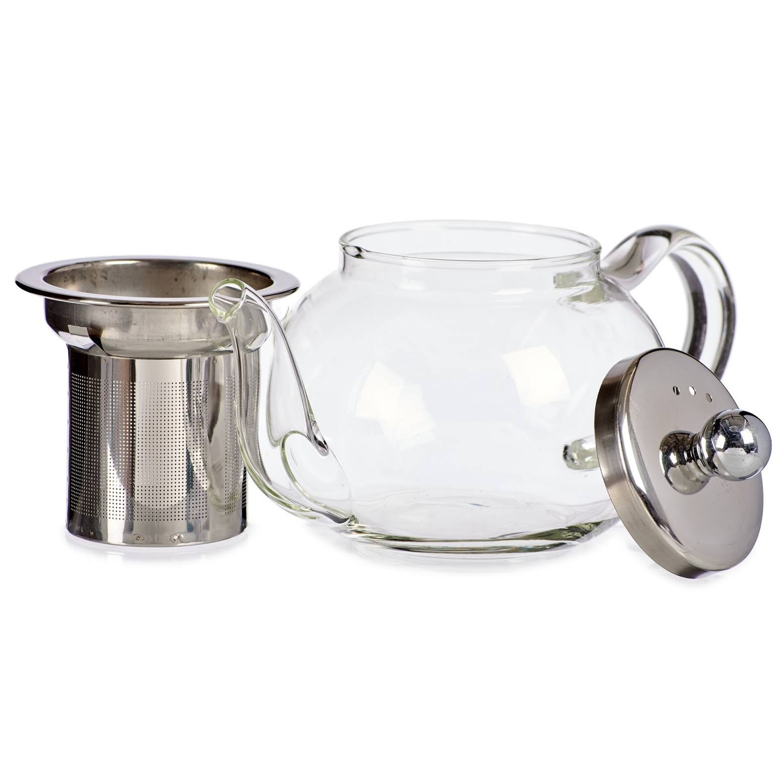 Ceainic Classic din Sticla si Otel 400ml - eMAG.ro