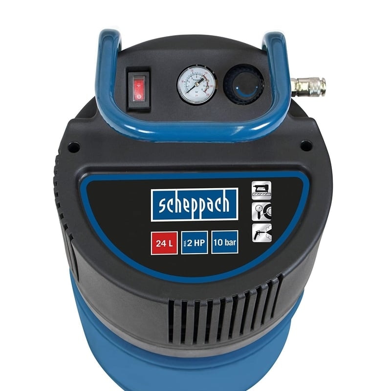 Compresor fara ulei HC24V Scheppach 5906117901, 1500 W, 24 l, 10 bari ...