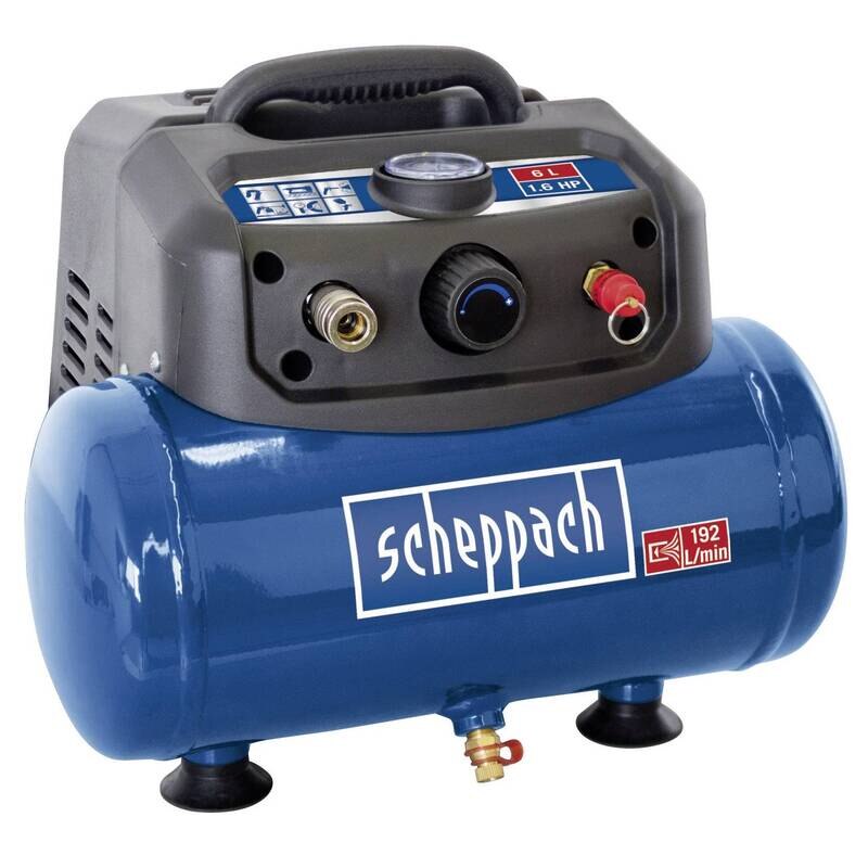 Compresor fara ulei HC06 Scheppach 5906132901, 1200 W, 6 L, 8 bari ...