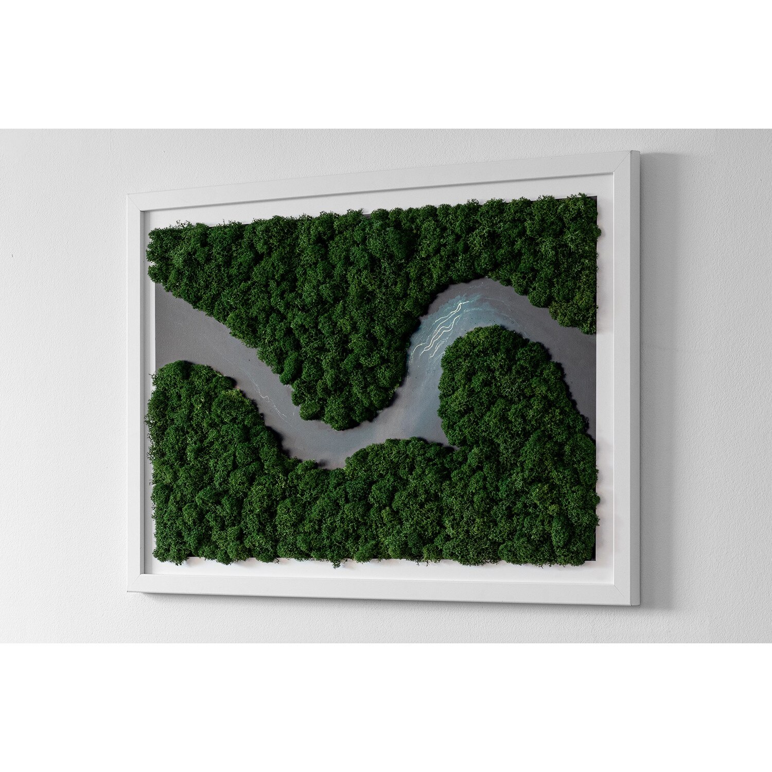 Moha kép, Zuzmók, MDF, Egy Folyó A Vadonban, Zöld, 60x40 cm ...