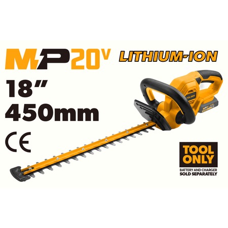 Foarfeca electrica fara fir TOLSEN MP20V pentru tuns gard viu, 20V, 200W, lama 450mm, acumulator ...