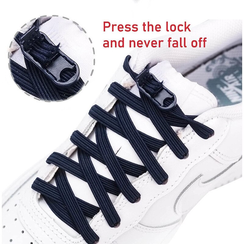 Set 2 Sireturi elastice, cu sistem NO TOUCH, JENUOS®, flat, extensibile ...